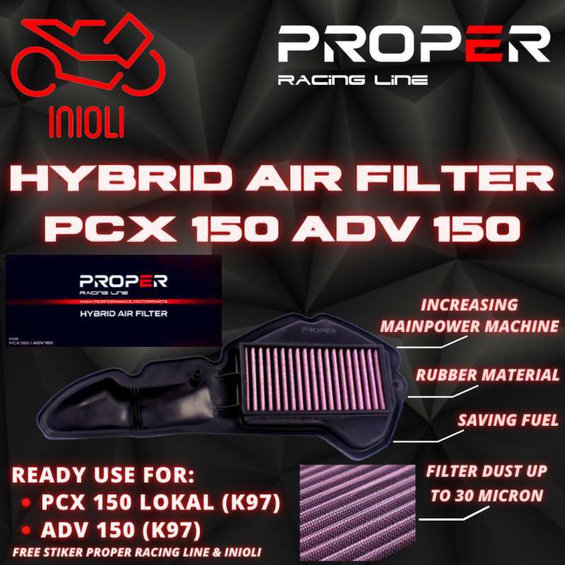 Jual AIR FILTER SARINGAN UDARA PROPER RACING LINE ADV 150 PCX LOKAL 150 ...