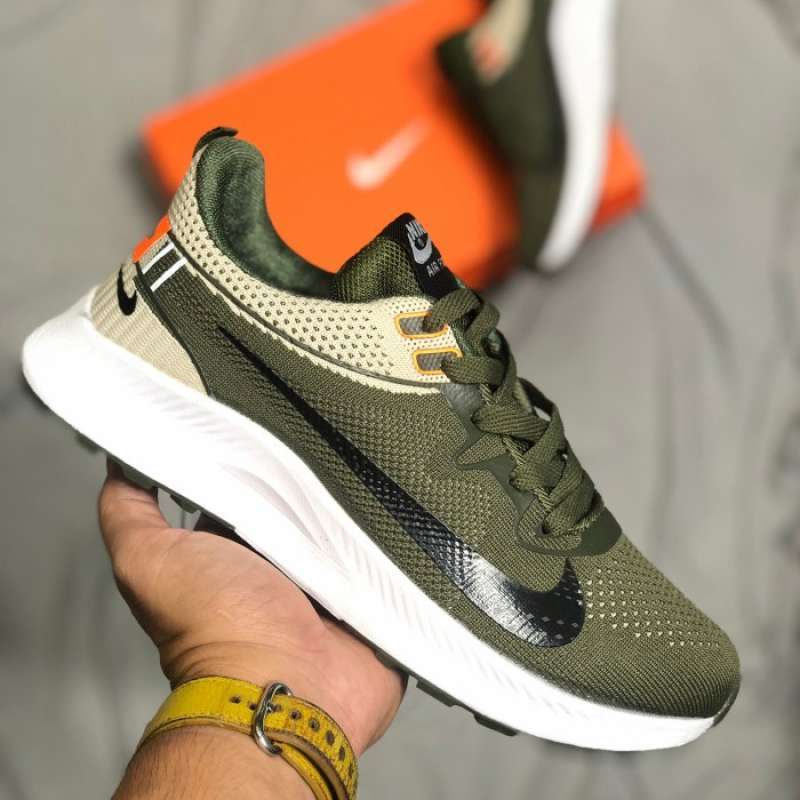 Promo Sepatu Sneakers Nik* Air Zoom Pegasus Trail Green Army Diskon 23% ...