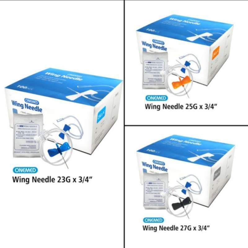 Promo Wing Needle Onemed Per Box Isi 100 Pcs Diskon 23% Di Seller Alat ...