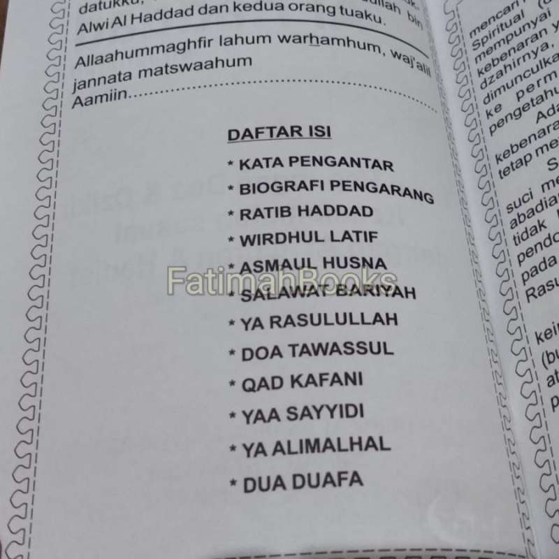 Jual Buku Ratib Al Haddad dan Wirdullathif di Seller Fatimah Books ...