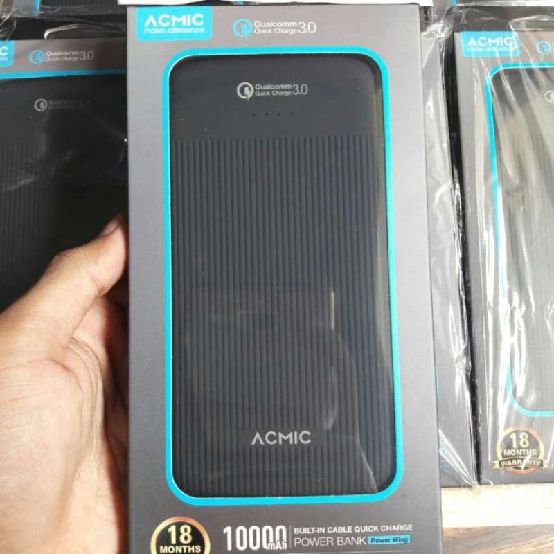 Jual Acmic Power Wing 10000mah Original Powerbank Triple Quick Charge 3 ...