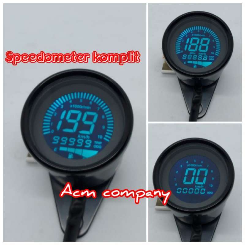 Promo Speedometer Komplit Digital LED 4in1 Km / Rpm / Bensin / OdoTrip ...