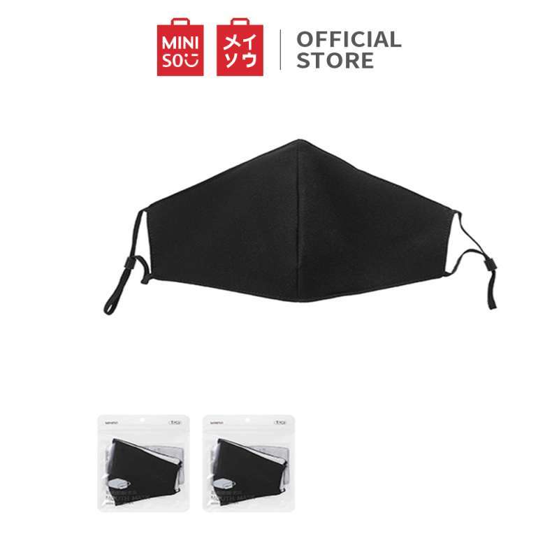 Jual MINISO Masker Wajah Mulut Bahan Kain Lembut Klasik Polos Bisa ...