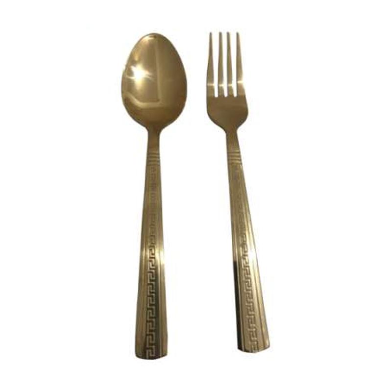 Jual Sendok Makan Emas & Garpu Makan Gold Stainless sendok GOLD HOTEL ...