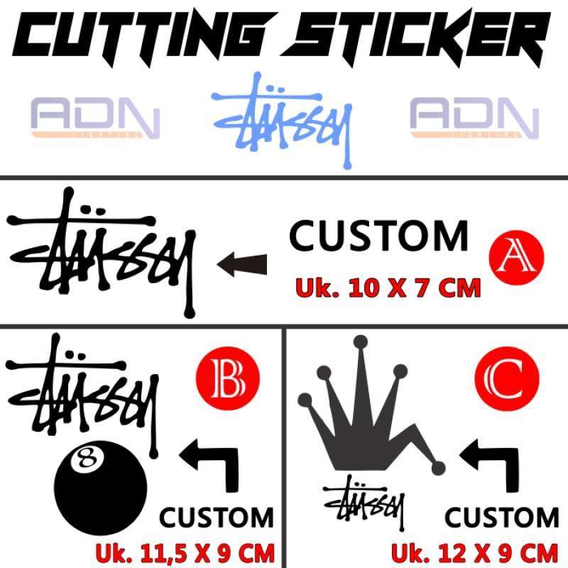 Promo CUTTING STIKER STUSSY / STICKER STUSSY MOTOR MOBIL Diskon 50% di ...