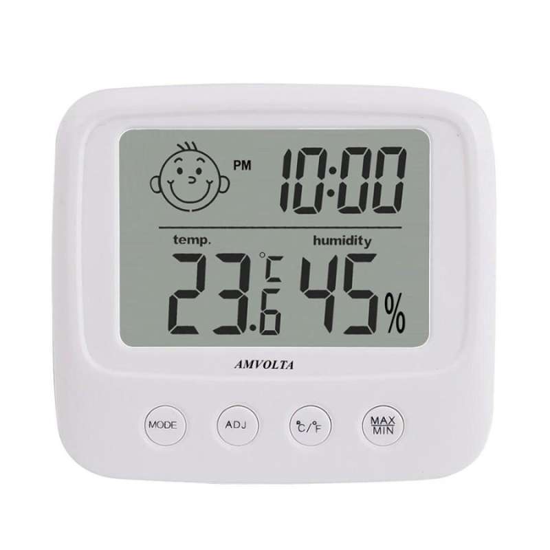 Jual Amvolta Jam Digital Temperature Humidity Meter Clock Station Cx ...