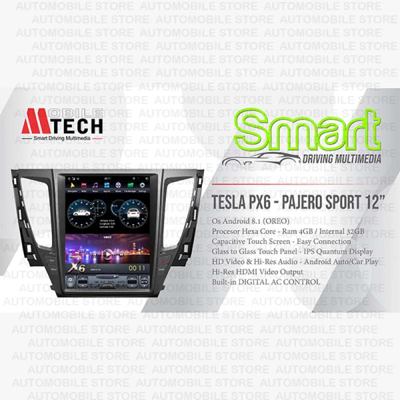 Promo MTECH Head Unit Tesla Android Mitsubishi Pajero Sport [12 inch ...