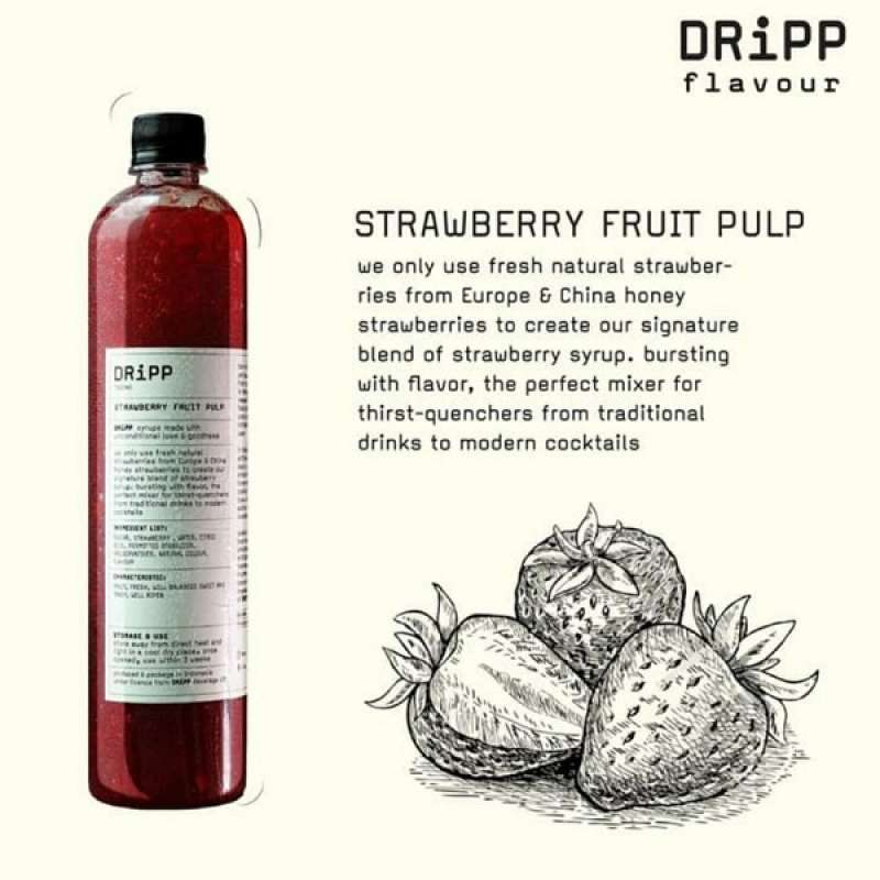 Jual Dripp Syrup Strawberry Fruit Pupl Syrup 760ml Dripp Sirup Stroberi ...