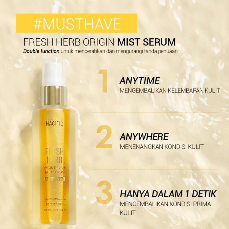 Promo Nacific Fresh Herb Origin Revival Mist Serum Diskon 46% Di Seller ...
