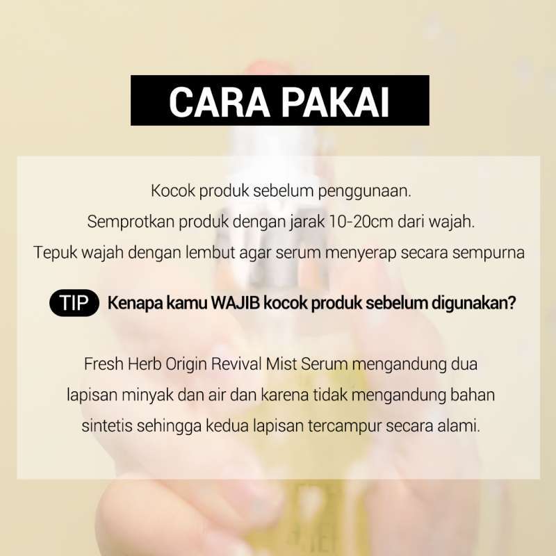 Promo Nacific Fresh Herb Origin Revival Mist Serum Diskon 46% Di Seller ...