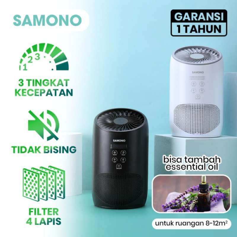 Promo Smart Air Purifier Hepa 13 Filter 4 Lapis 3 Tingkat Kecepatan Sw ...