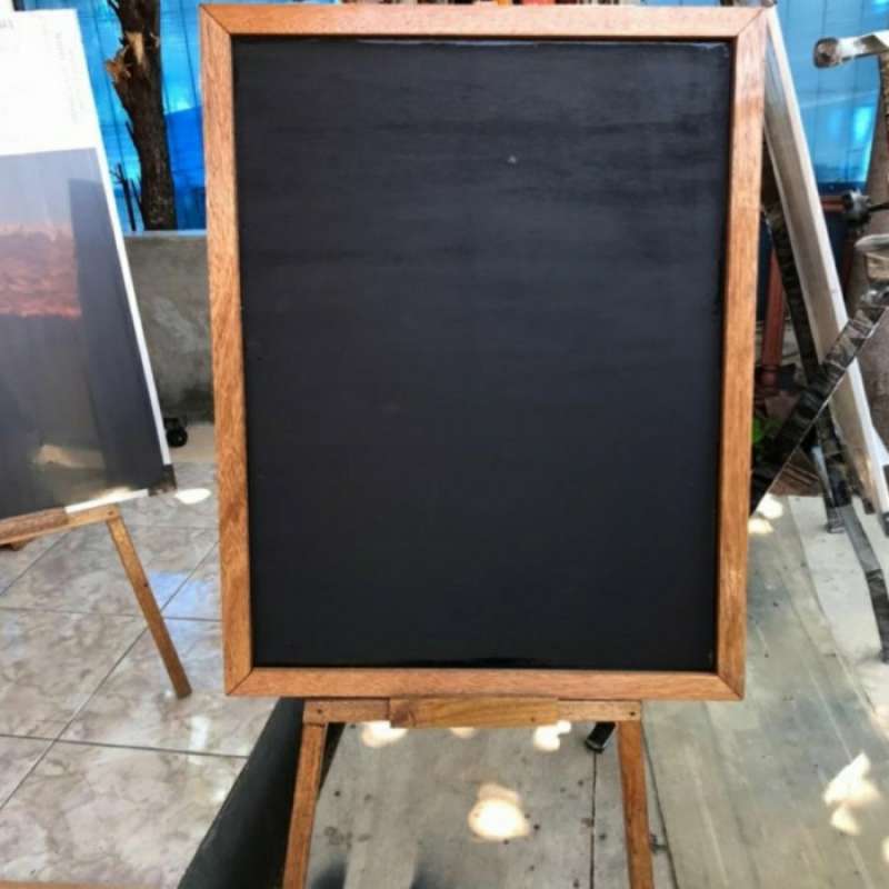 Promo Papan Menu Black Board Standing+Vernis 60X90Cm Diskon 17% di ...