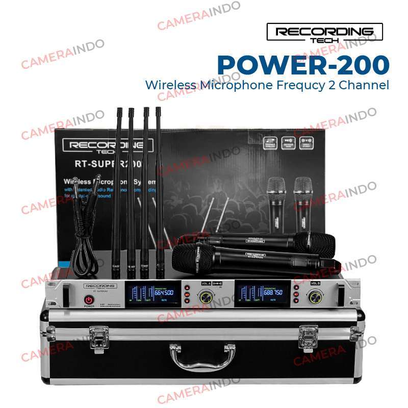 Jual Recording Tech Rt Super 200 Mkii Super200 Wireless Mic 2 Channel ...