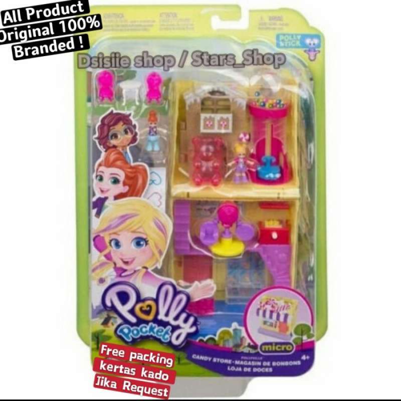 Promo Polly Pocket Candy Store Playset Original / Mainan Figure Set ...