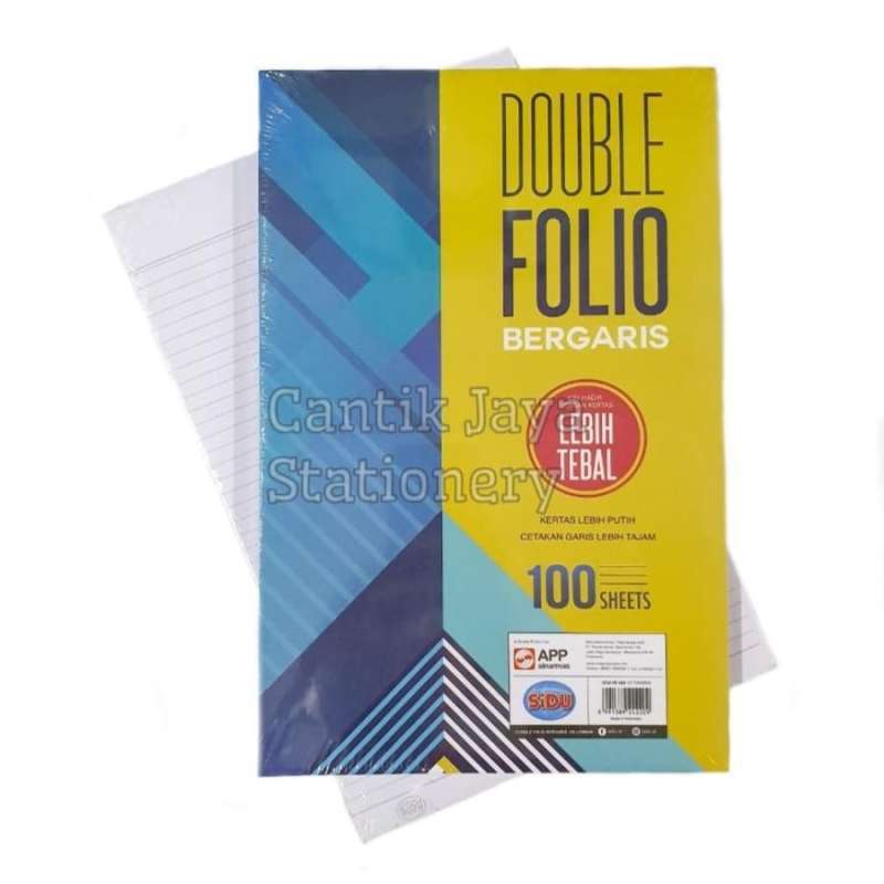 Jual Kertas Double Folio Bergaris Sidu 70gsm 100 lembar di Seller ...