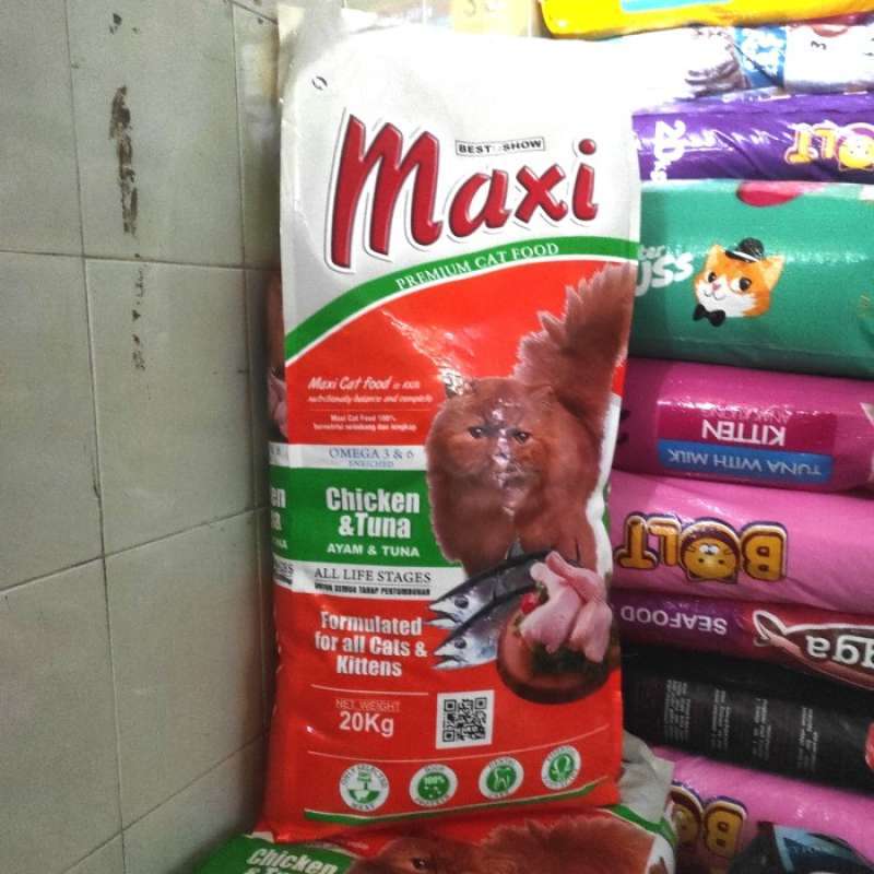 Promo Makanan Kucing Maxi Cat All Cat & Kitten 20Kg Chicken Tuna (Go ...