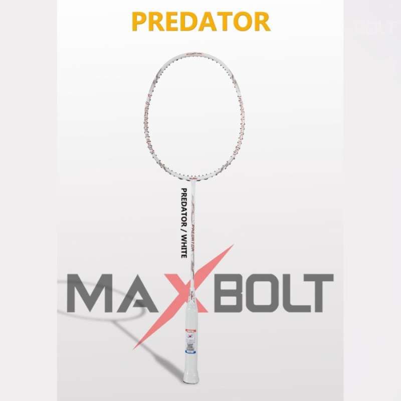 Promo NEW MAXBOLT PREDATOR RAKET BADMINTON ORIGINAL - PKT MBS WHITE ...