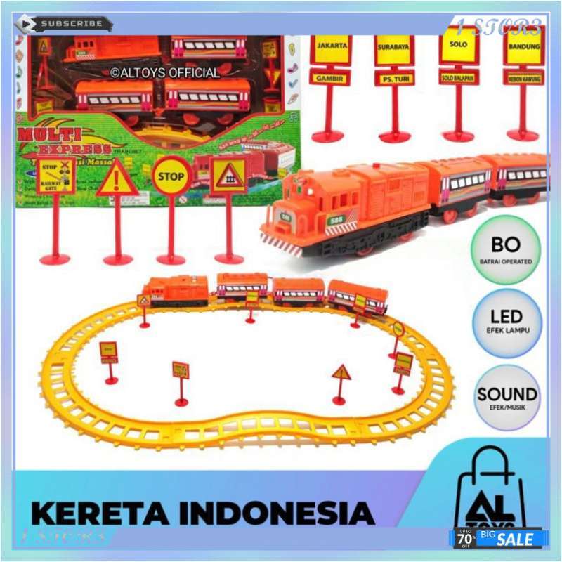 Jual Mainan Kereta Api Express Dan Nama Setasiun Indonesia Train Track ...