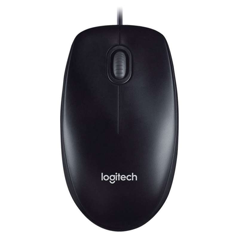 Promo Logitech Wired Optical Mouse Kabel plug n play port USB - M100R ...