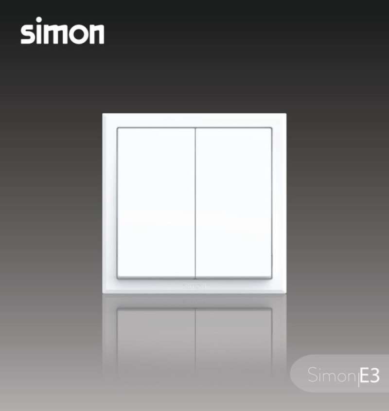Jual Simon E3 Series 2 Gang 1 Way Switch White di Seller Interactive ...
