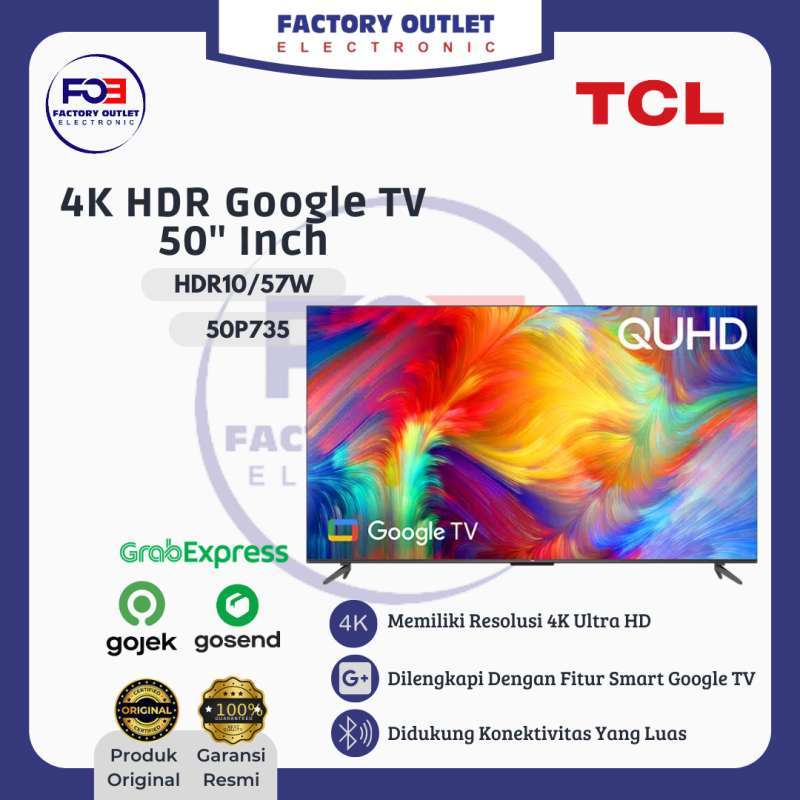 Jual Tcl 50p735 Smart Google Tv 4k Hdr Ultra Hd 50 Inch Edgeless Frame ...