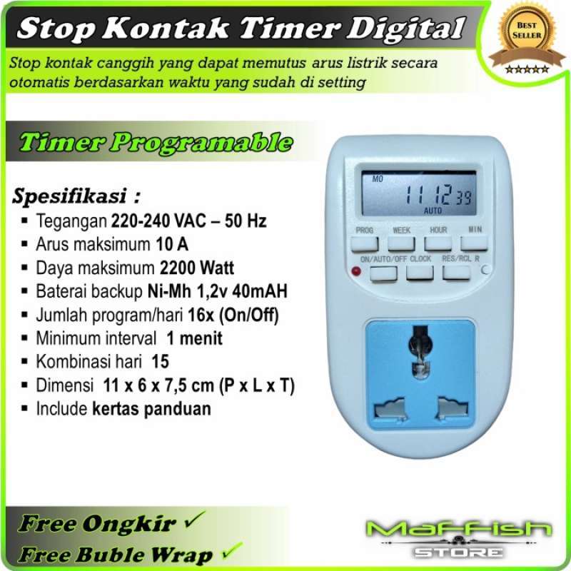 Jual Stop Kontak Timer / Timer Programmable / Timer Digital di Seller ...