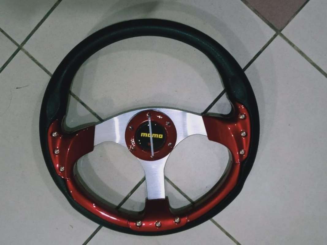 Promo Setir - Stir - Steer Momo Racing Mobil NARDI 14 Inch Merah Diskon ...