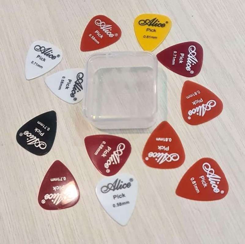 Jual Alice Pick Gitar Akustik 12 PCS pickup senar guitar musik AP-12P ...