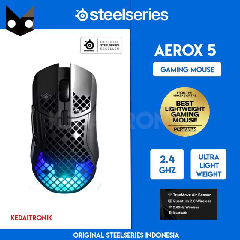 Promo Steelseries Aerox 5 Wireless Ergonomic Gaming Mouse Original Diskon 5% di Seller ...