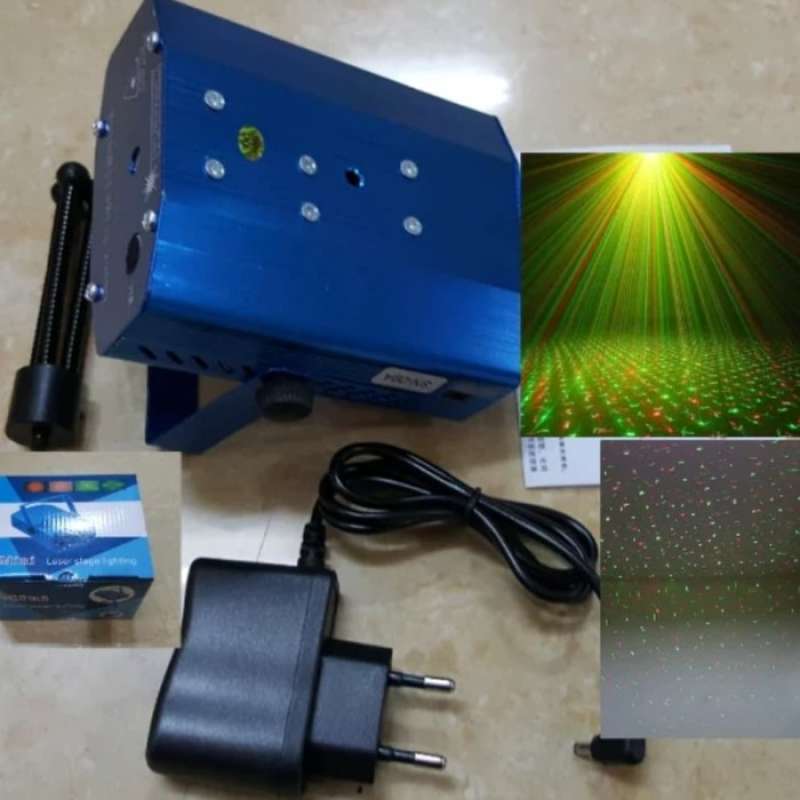 Promo lampu pangung 6 in 1 laser 9 A mini laser lampu disco Diskon 24% ...