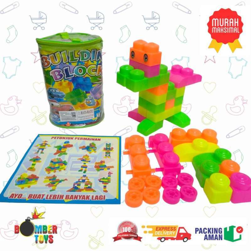 Jual MAINAN ANAK LEGO BUILDING BLOCK BLOK BALOK SUSUN MONO BRICK JUMBO ...