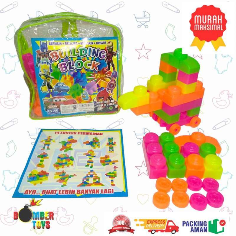 Jual MAINAN ANAK LEGO BUILDING BLOCK BLOK BALOK SUSUN MONO BRICK JUMBO ...