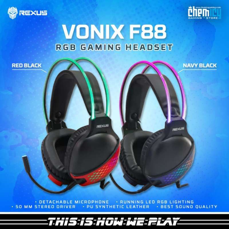 Jual Rexus Vonix F88 RGB Gaming Headset di Seller Chemicy Gaming - Kota ...