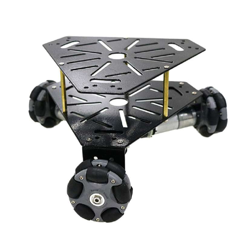 Jual 2-deck 3WD Omni Wheel Smart Robot Car Tank Chassis Kit Metal Big ...