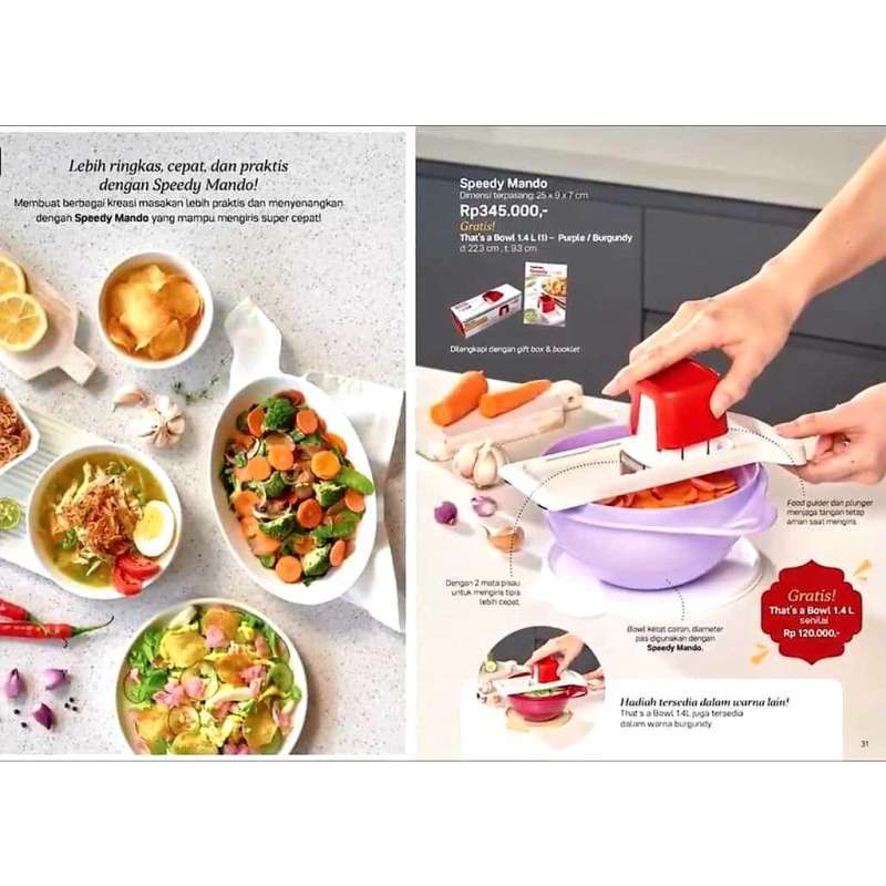 Jual Tupperware Speedy Mando Tupper..ware Chopper Pengiris Bawang ...