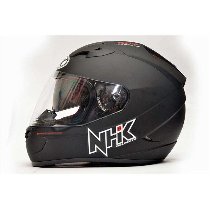 Jual HELM NHK GP1000 HITAM DOFF HELM NHK FULL FACE DOUBLE VISOR - BLACK ...