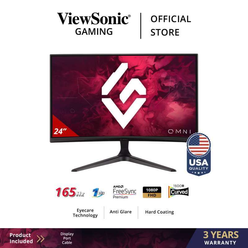 Jual Monitor LED Curved ViewSonic VX2418C 165 Hz 24 Inch Build in ...