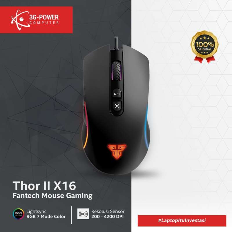 Promo Fantech THOR II X16 Gaming Mouse Diskon 38% di Seller 3G-POWER ...