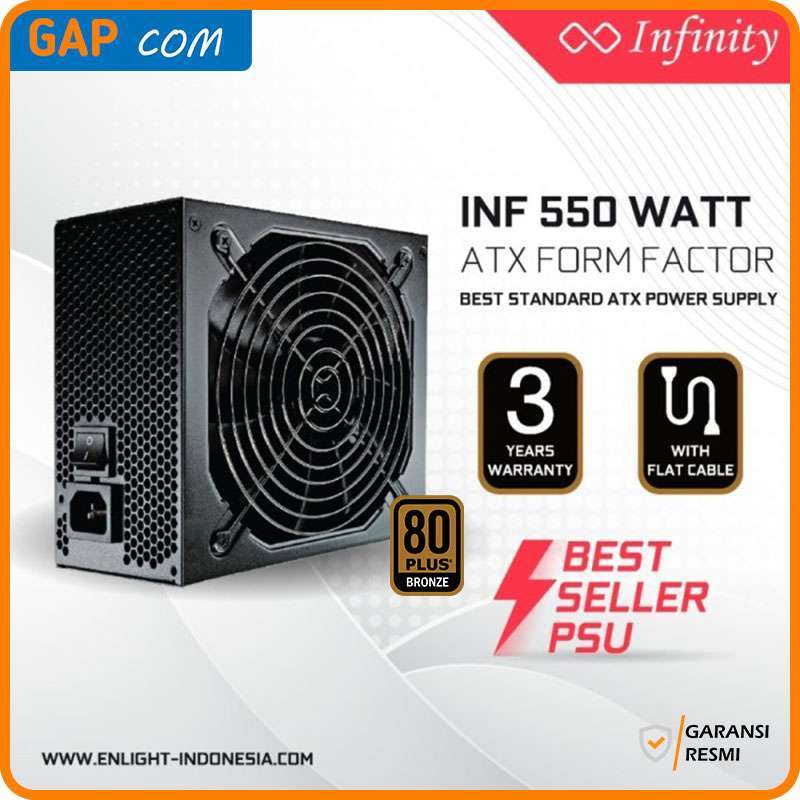 Jual PSU 550W Infinity Striker Power INF-550W 80 PLUS Bronze Power ...