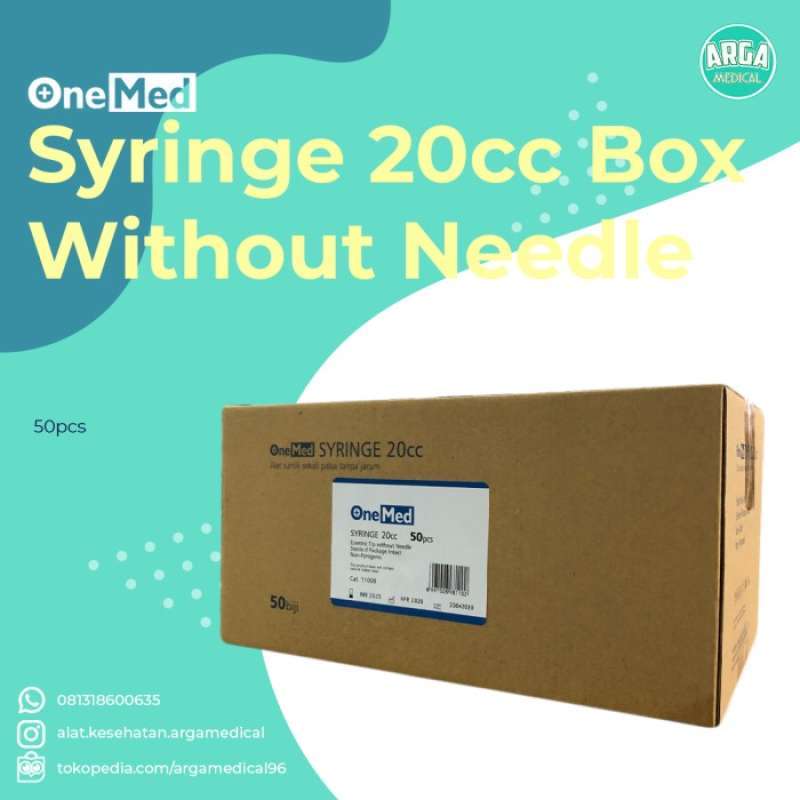 Promo Syringe 20Cc Onemed Tanpa Jarum / Spuit 20Ml Onemed 1 Box Isi 50 ...