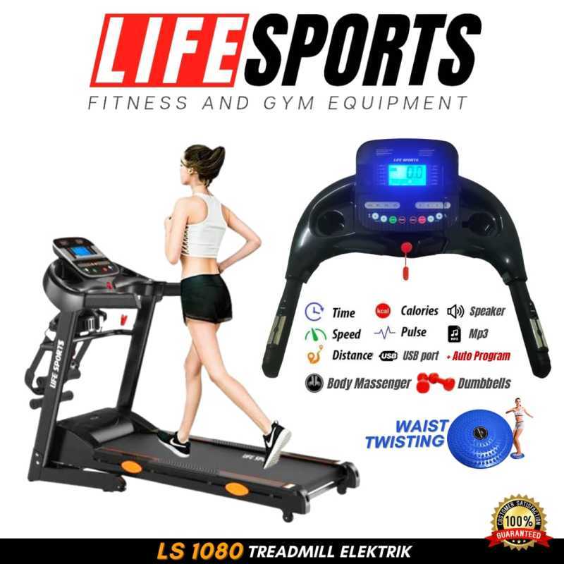 Promo Life Sports - Treadmill Elektrik Multifungsi Ls 1080 - Motor 3 Hp ...
