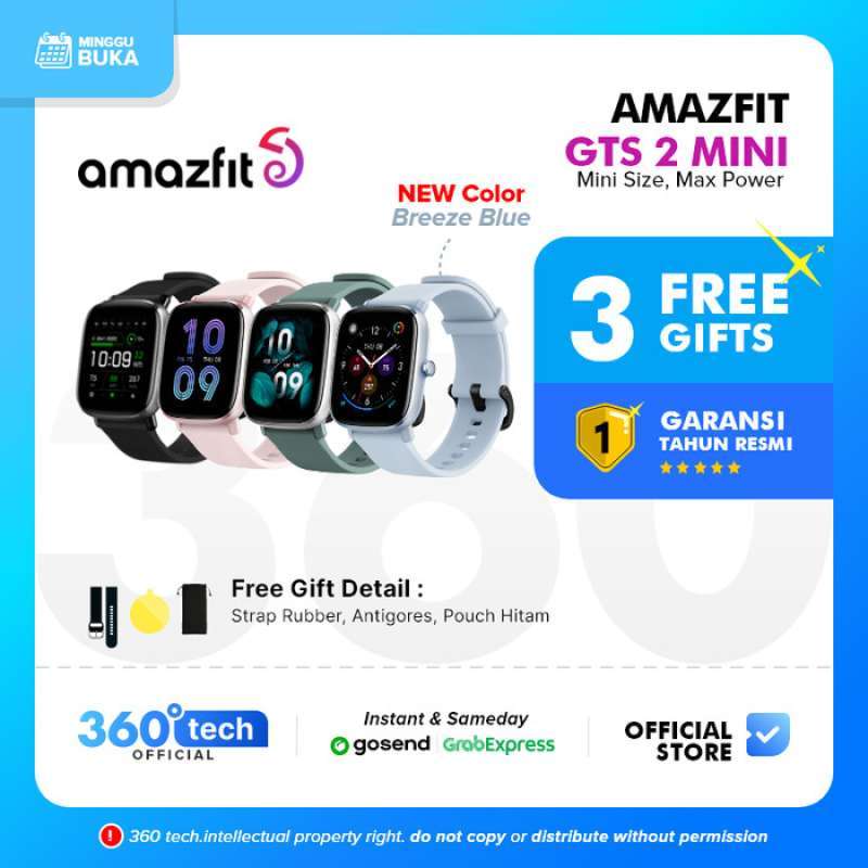 Promo GTS 2 Mini Smartwatch International Version Garansi Resmi Diskon ...