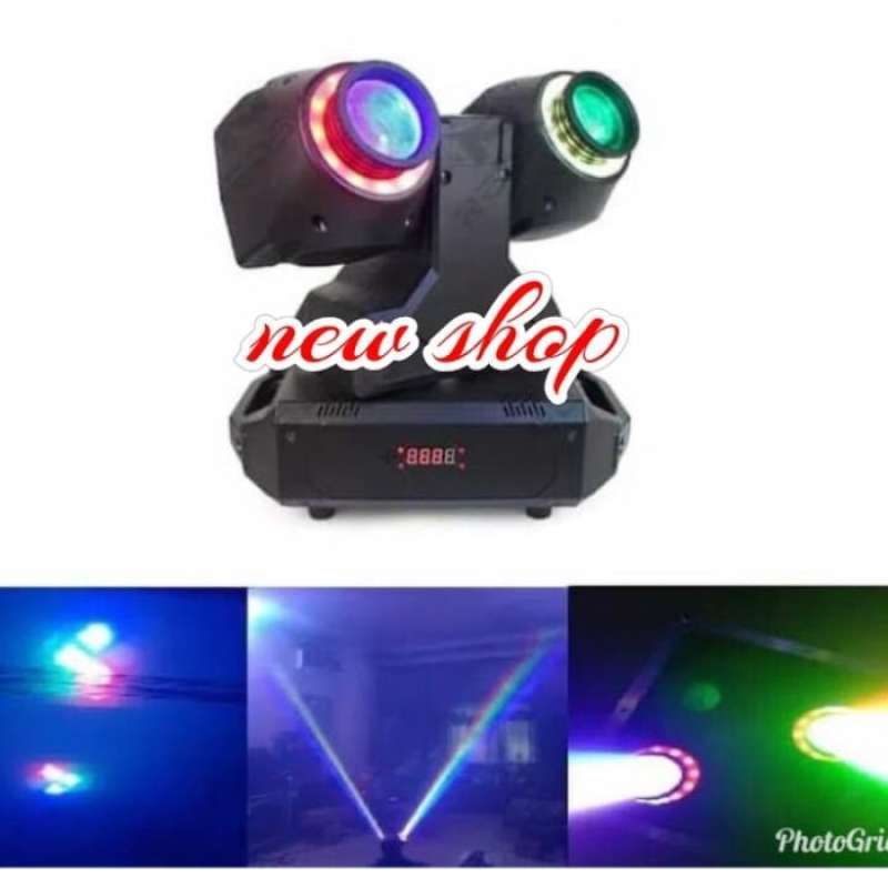 Promo lampu panggung disco dual beam moving dengan led strip Diskon 23% ...