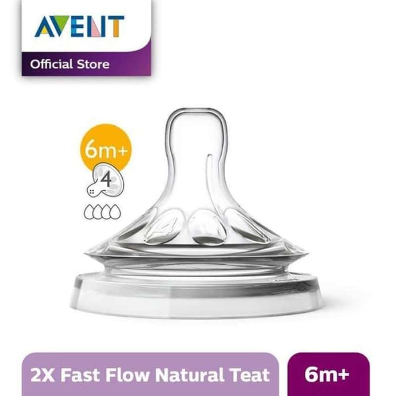 Jual Philips Avent Teat Natural Fast Flow 6mplus 6+ Scf654/23 / Botol ...