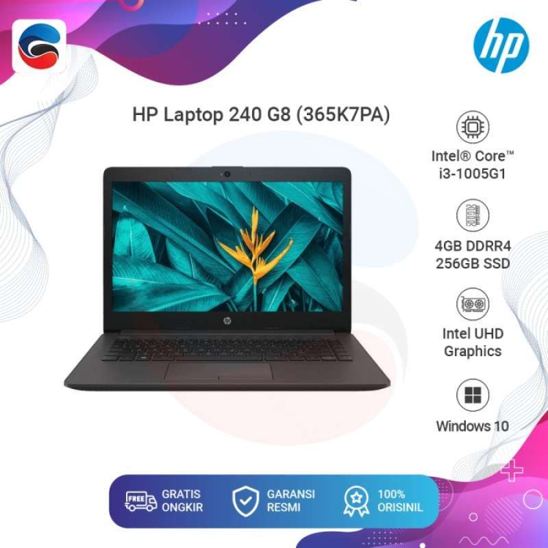 Promo HP Laptop 240 G8 Intel Core i3 1005G1 4GB 256GB SSD Win 10 ...