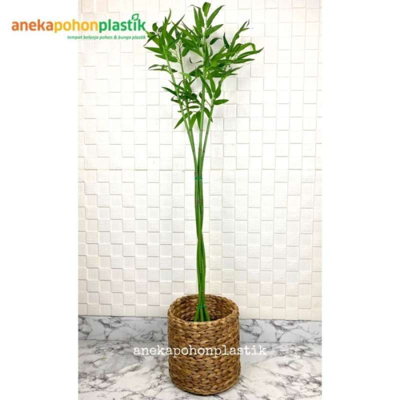 Promo Pohon Bambu Air Latex Artificial Pot Dasar Plastik Cover Eceng ...