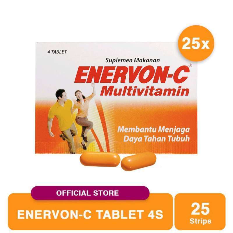 Promo WHS - Enervon-C Tablet 1 Box (4Tablet x 25 Strips / 100 Tablet ...