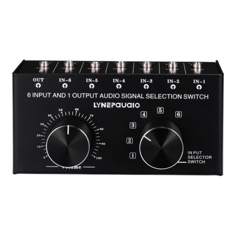 Promo 6 in 1 out Audio Signal Selection Switcher Switch Volume Control 3.5mm - - Diskon 17% di ...