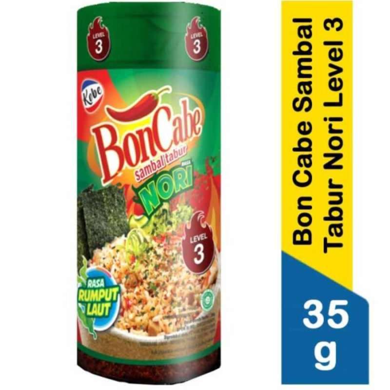 Jual Boncabe sambal tabur rasa Nori Level 3 35g Rumput Laut Bon Cabe di Seller LMN Market ...
