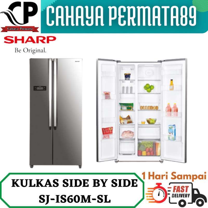 Jual Kulkas SHARP SJ-IS60M-SL Kulkas Side By Side 653L Inverter SJIS60MSL di Seller Cahaya ...